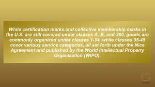 International Trademark and Service Mark Classifications | PPT
