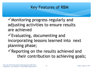 Presentation Training on Result Based Management (RBM) for M&E Staff | PPT