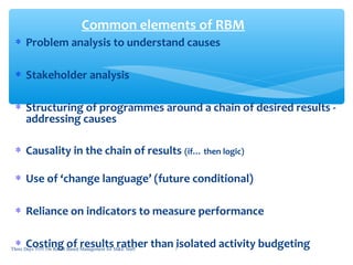 Presentation Training on Result Based Management (RBM) for M&E Staff | PPT