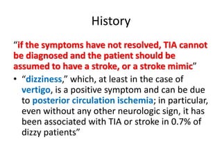 transient ischemic attacks- advances in diagnosis & mx | PPTX