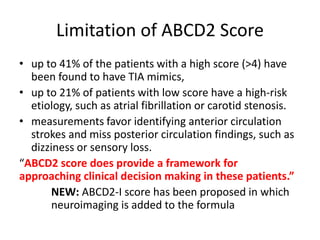 transient ischemic attacks- advances in diagnosis & mx | PPT
