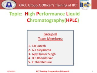Presentation of HPLC | PPTX