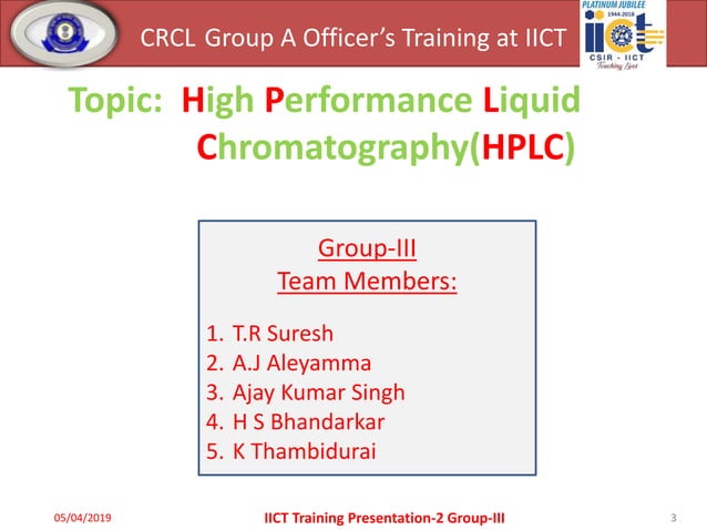 Presentation of HPLC | PPTX