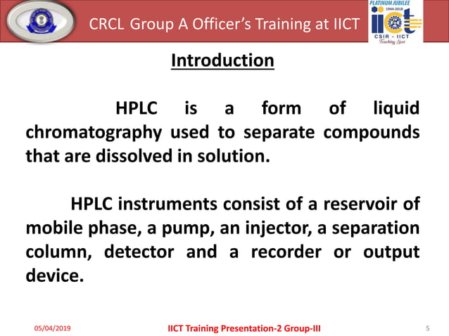 Presentation of HPLC | PPTX