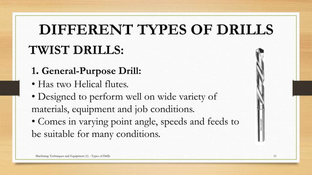 Type of drills | PPTX | Jewelry Making | Arts and Crafts