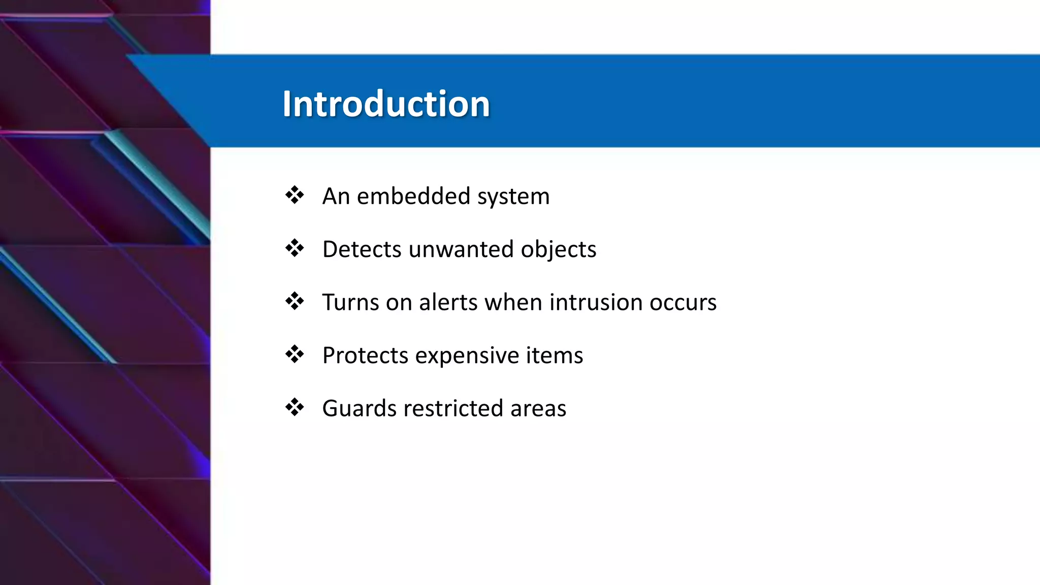 Intruder Detection System Using Arduino Ppt Presentation Cse Ppt 9845