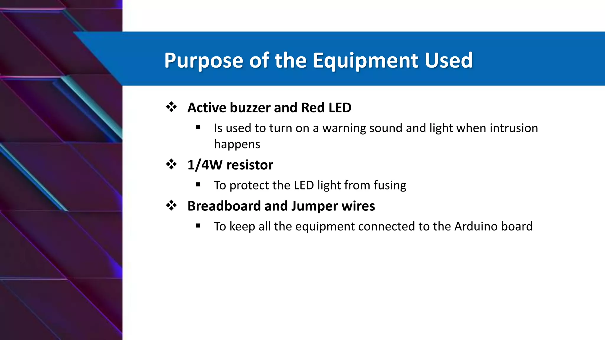 Intruder Detection System using Arduino | PPT | Presentation | CSE | PPTX