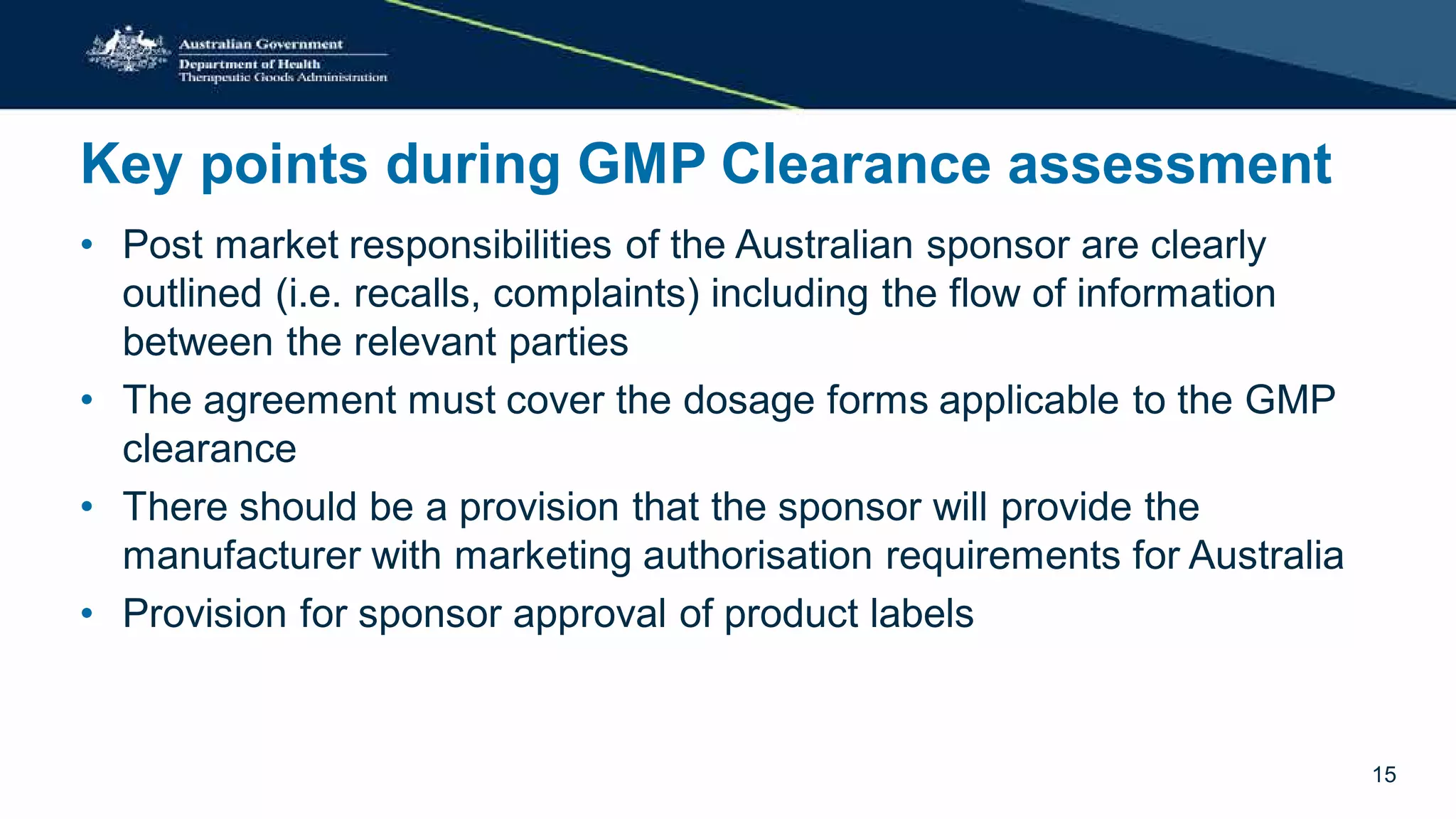 Presentation Understanding your supply chain – GMP Agreements for GMP ...