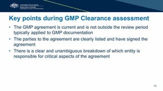 Presentation Understanding your supply chain – GMP Agreements for GMP ...