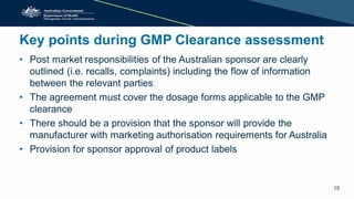 Presentation Understanding your supply chain – GMP Agreements for GMP ...