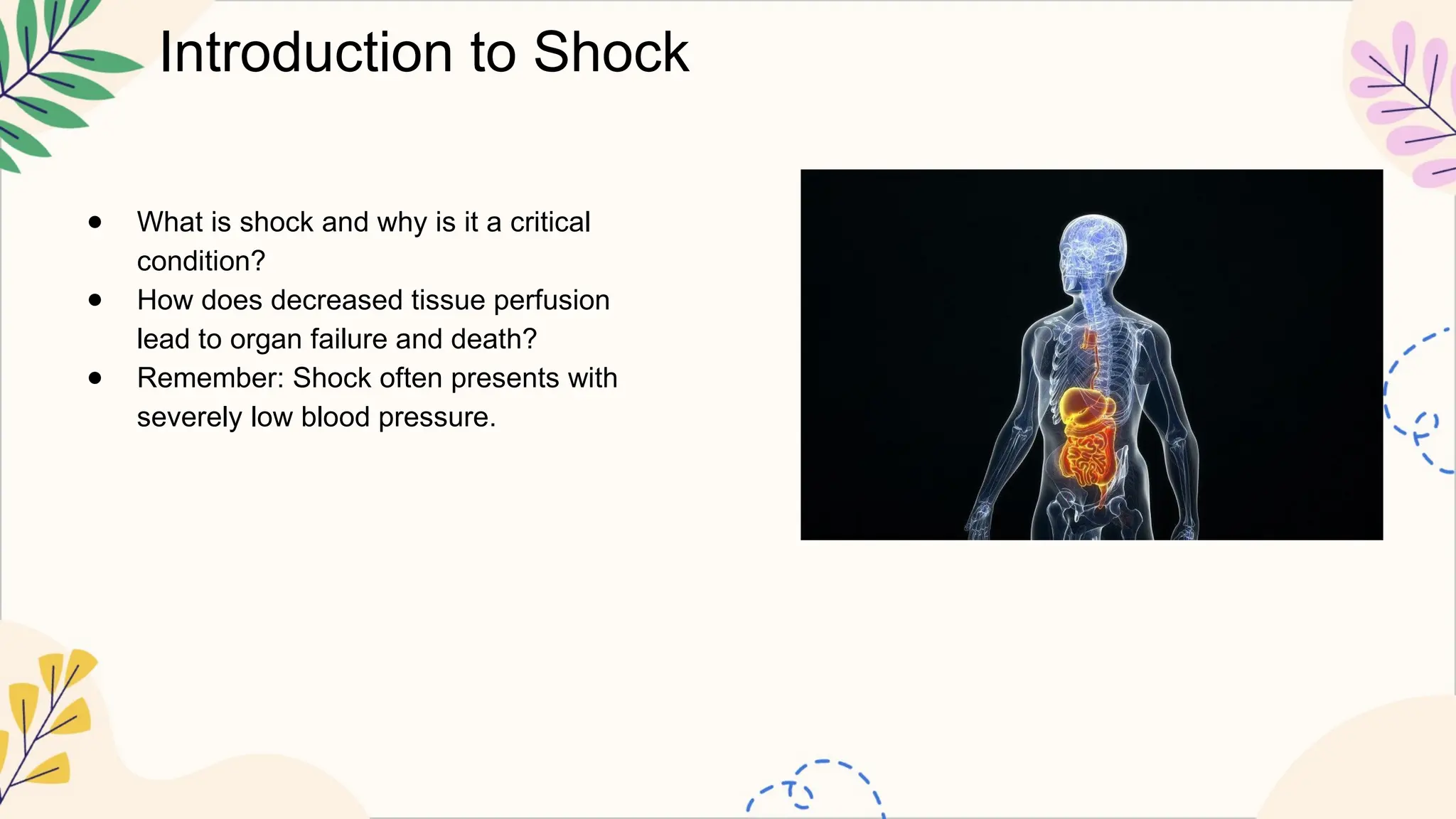 The Mechanism and Pathophysiology of Shock | PPTX
