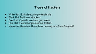 Ethical Hacking and Cyber Security for Beginners | PPT