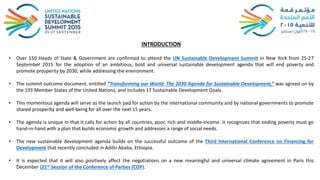 Presentation un sustainable development summit (final) | PPTX