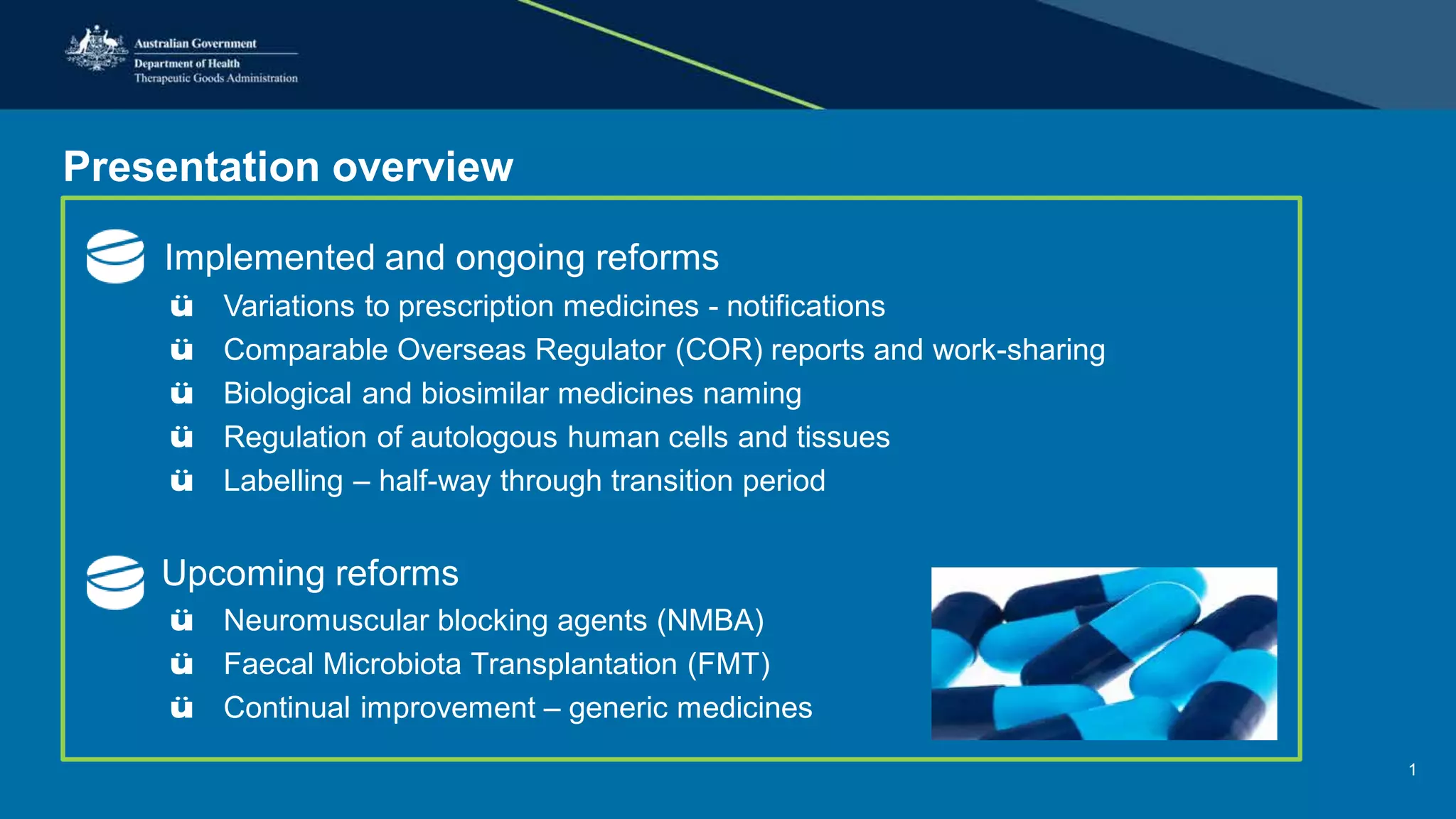 TGA presentation: Update on recent activities | PPT