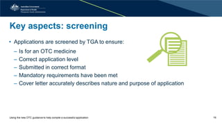 Using the new OTC guidance to help compile a successful application | PPT