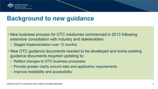 Using the new OTC guidance to help compile a successful application | PPT