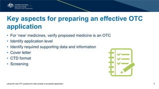 Using the new OTC guidance to help compile a successful application | PPT