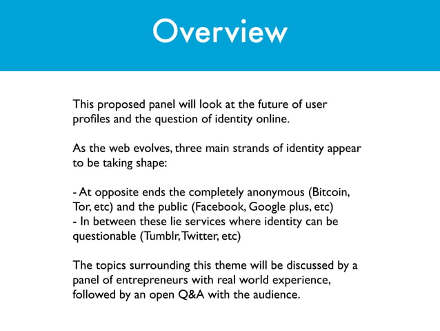 The Evolution of Identity Online | PPT