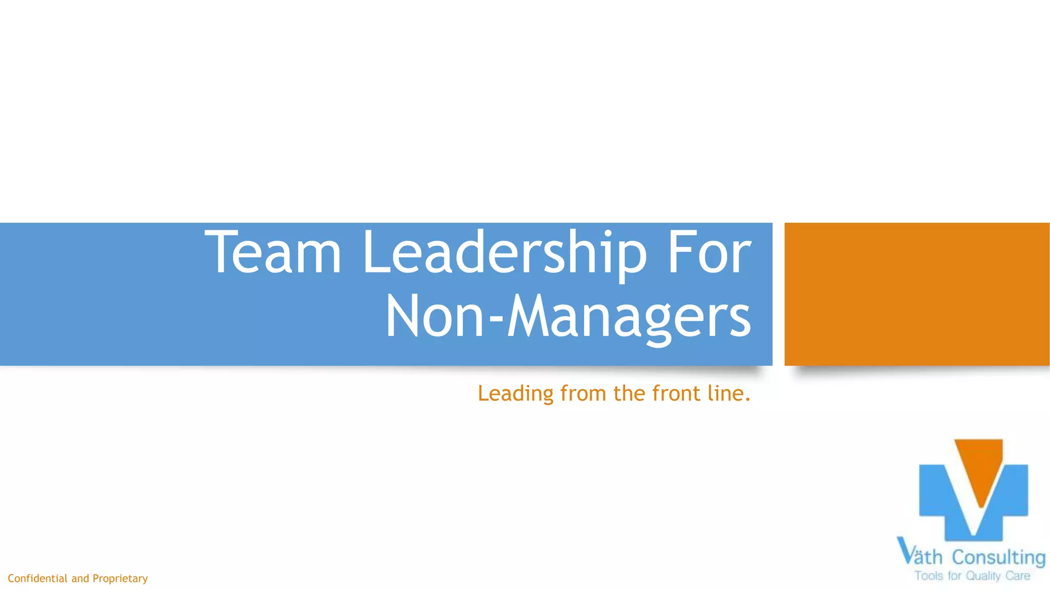 Leadership for Non-Managers | PPTX