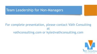 Leadership for Non-Managers | PPT