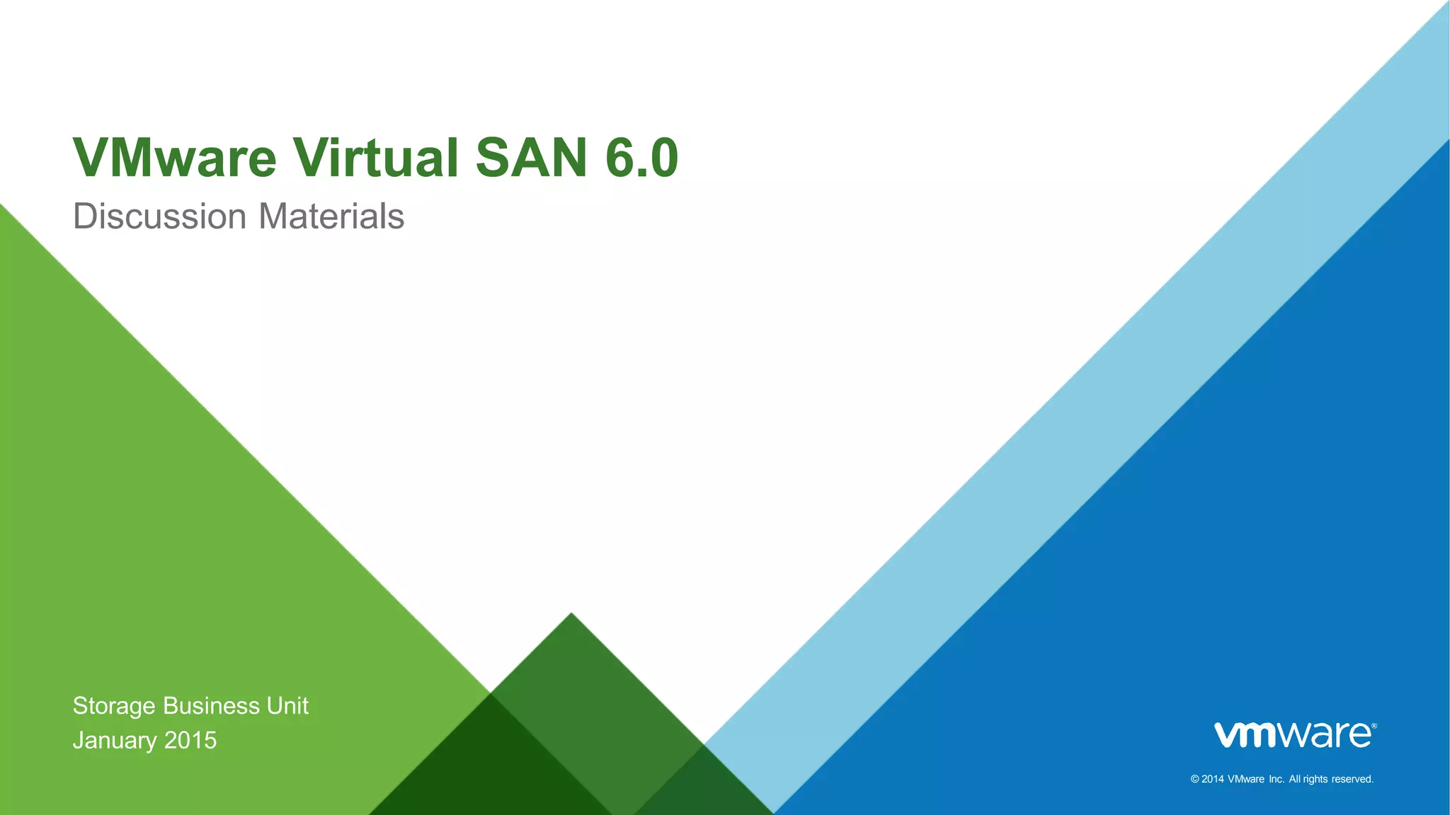 Presentation v mware virtual san 6.0 | PPTX | Operating Systems | Computer Software and Applications