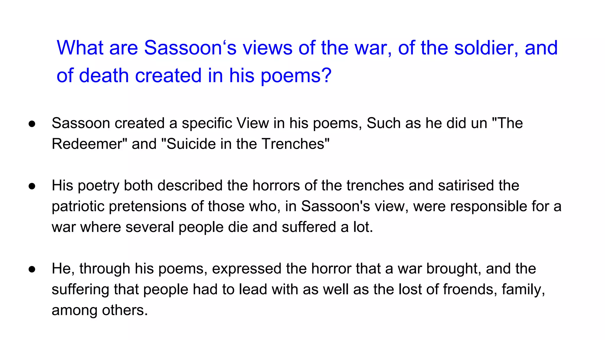 Presentation war poetry | PDF