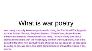 Presentation war poetry | PDF