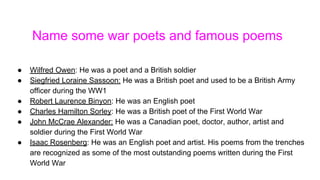 Presentation war poetry | PDF