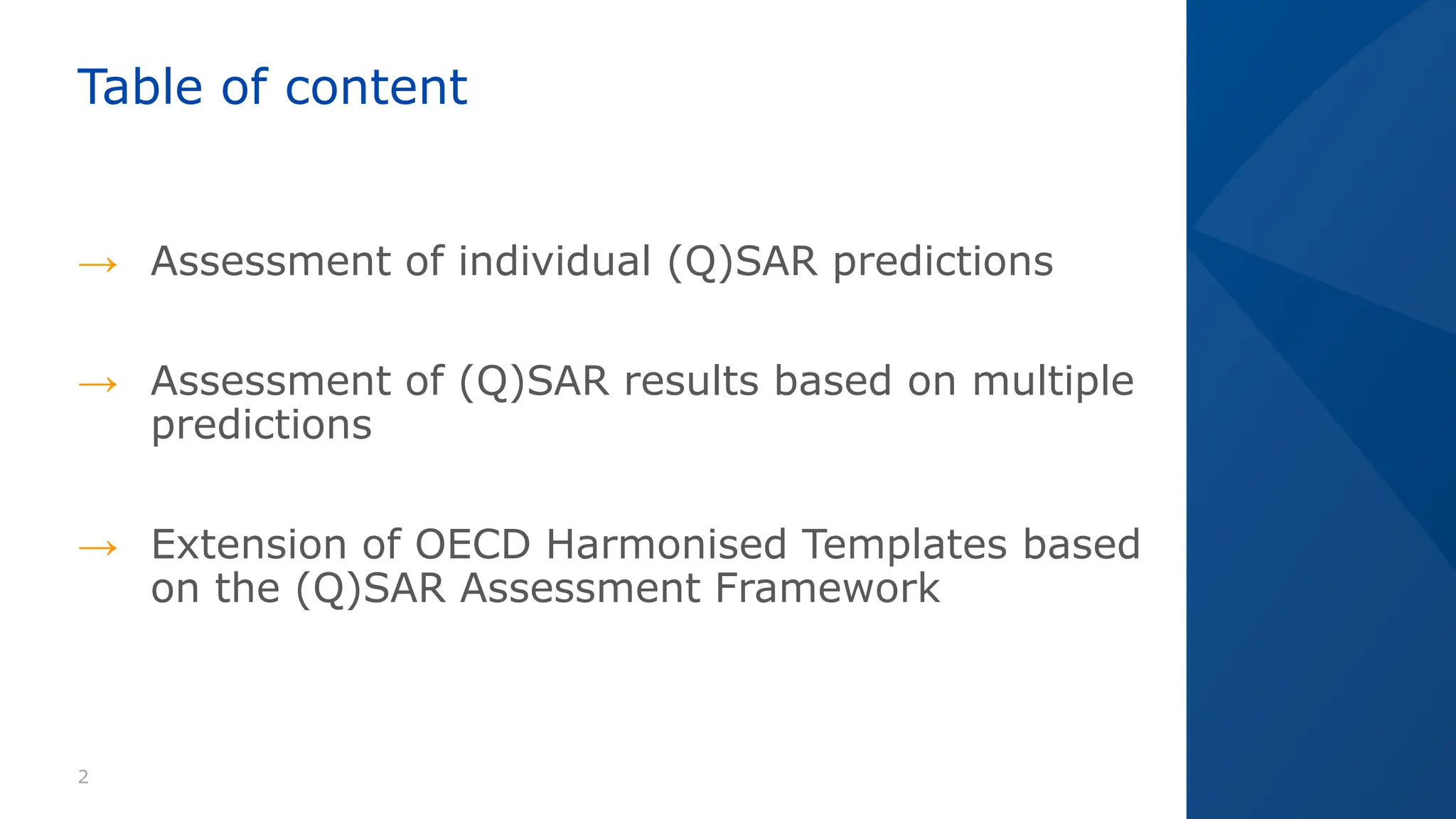 (Q)SAR Assessment Framework: Guidance for Assessing (Q)SAR Models and ...