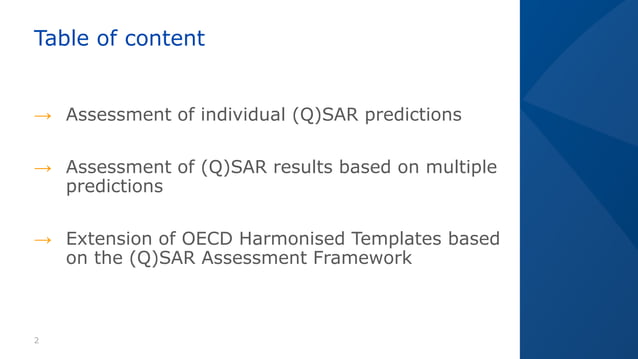 (Q)SAR Assessment Framework: Guidance for Assessing (Q)SAR Models and ...