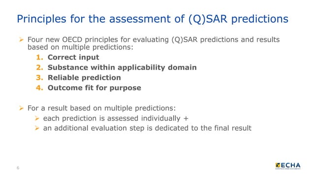 (Q)SAR Assessment Framework: Guidance for Assessing (Q)SAR Models and ...