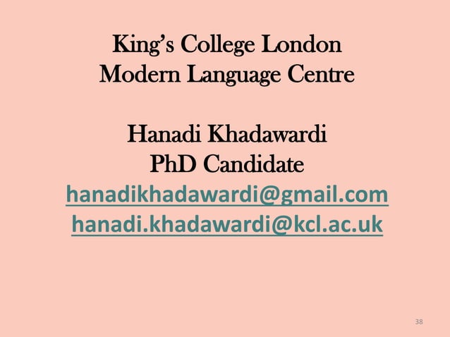 Hanadi Khadawardi - Arabic Presentation - week 6 | PDF