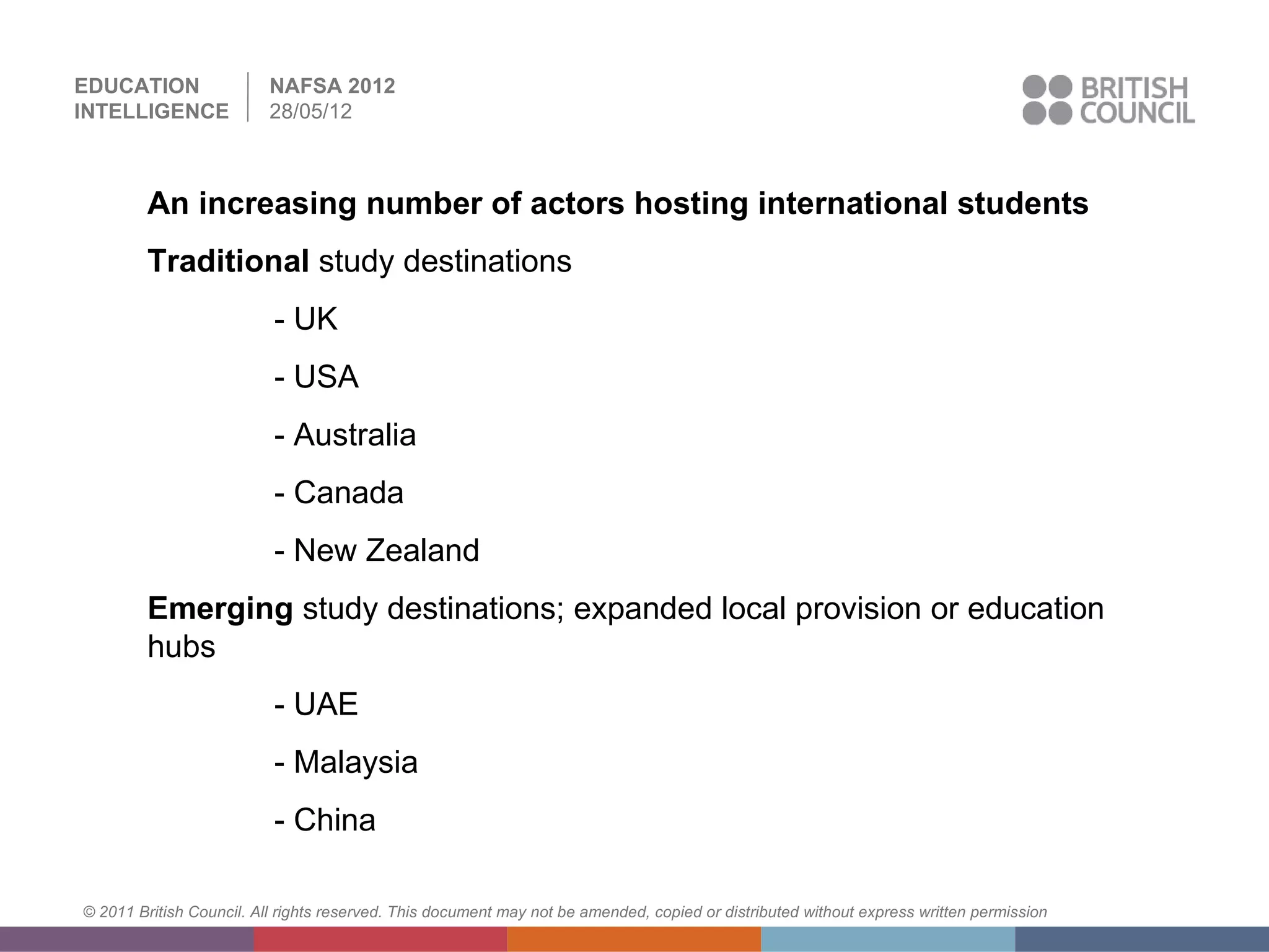 Student Insight: What makes for a top host destination? | PPT
