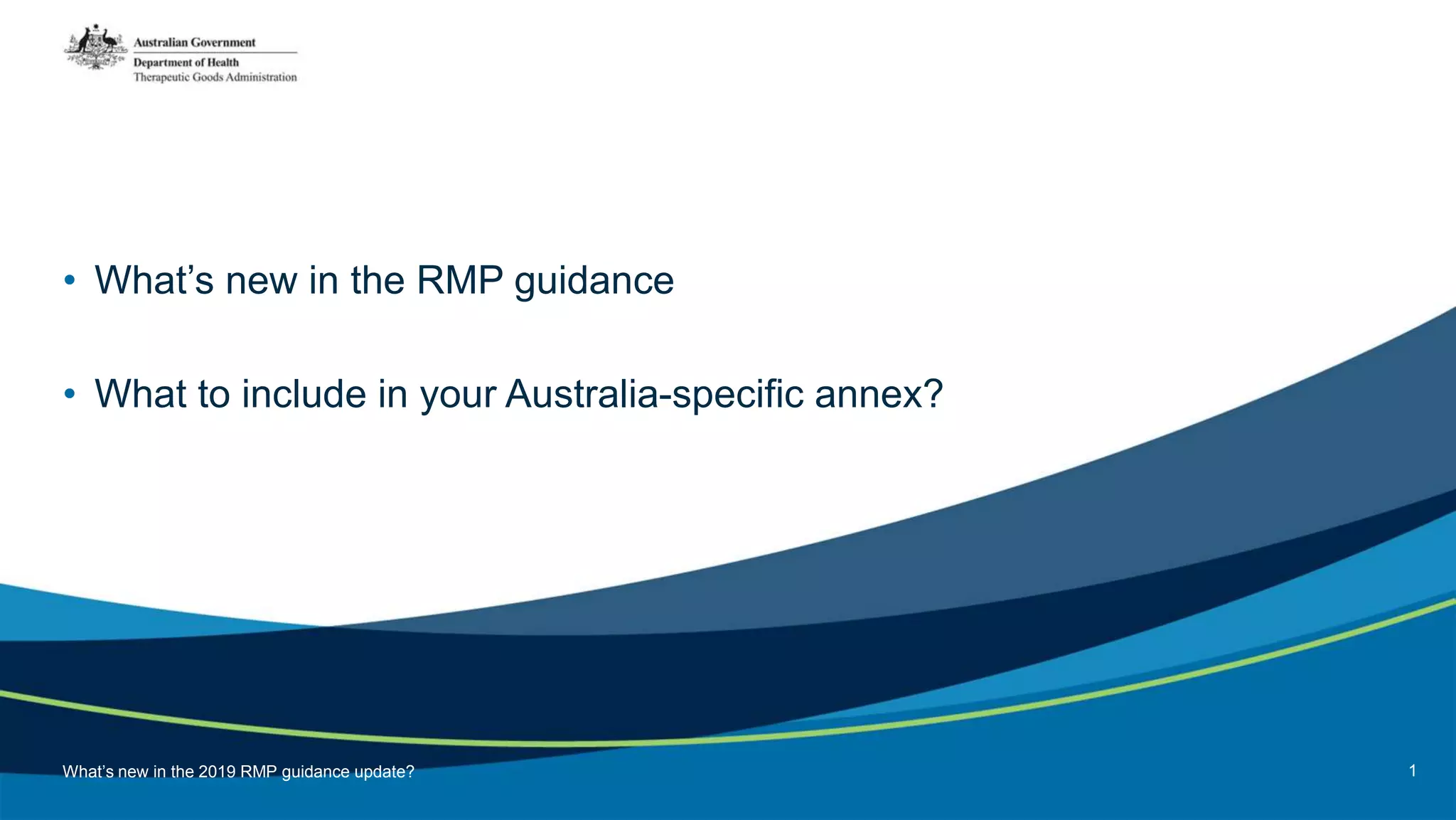 Presentation: What’s new in the 2019 RMP guidance update? | PPTX