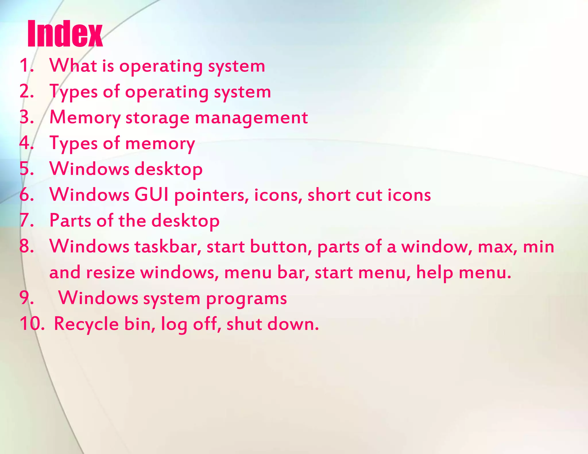 Presentation windows operating system | PPTX | Operating Systems ...