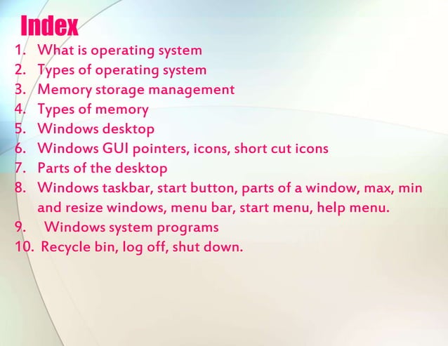 Presentation windows operating system | PPT