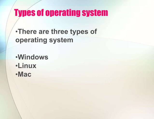 Presentation Windows Operating System Pptx Operating Systems Computer Software And