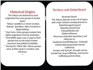 YAKUZA and TURKISH MAFIA crime syndicate | PPTX