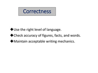 Role of seven C's in writting. How seven C's helps to improve writing ...