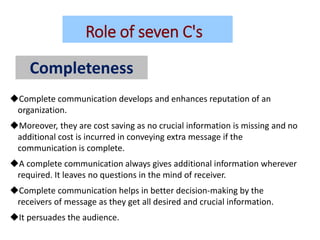Role of seven C's in writting. How seven C's helps to improve writing ...