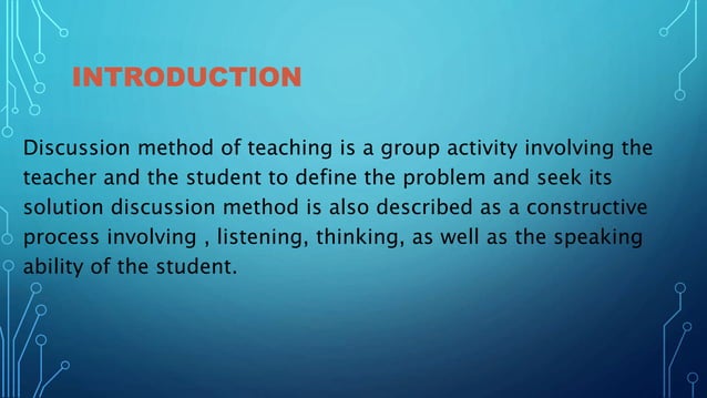Discussion Method | PPTX | Educational Assessment | Education