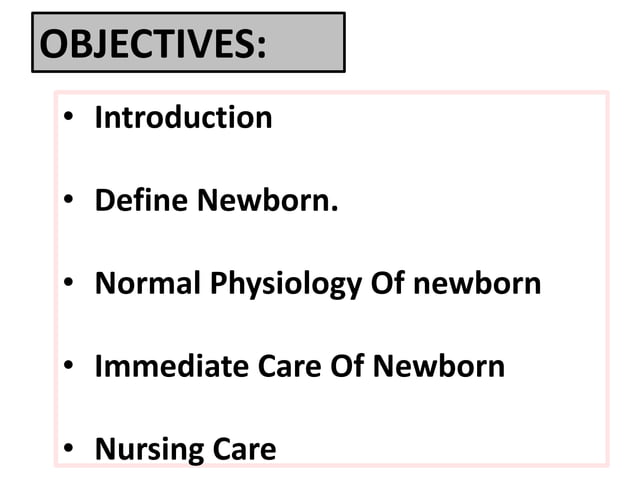 Normal Physiology of newborn | PPTX