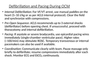 Internal cardiac massage (open chest cpr or or last report cpr | PPTX