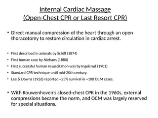 Internal cardiac massage Presentation ppt | PPTX