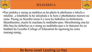 Tšebeliso ea mekhabo-puo | PPTX