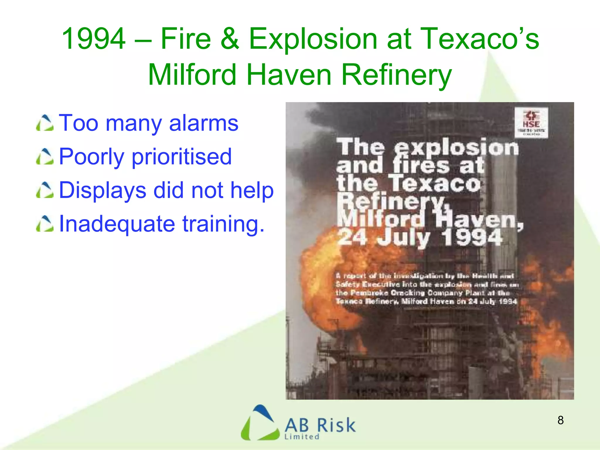 Management of control room alarms | PPTX