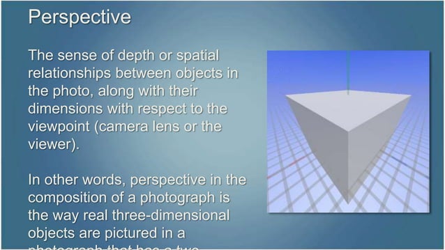 TMP100 U02: Perspective | PPTX | 3-D Graphics | Computer Software and Applications
