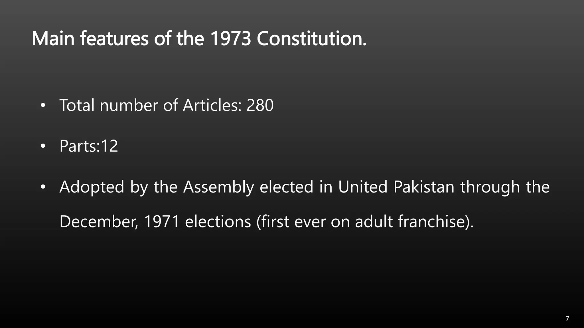 Major Constitutional Amendments in Constitution of Pakistan 1973 | PPTX