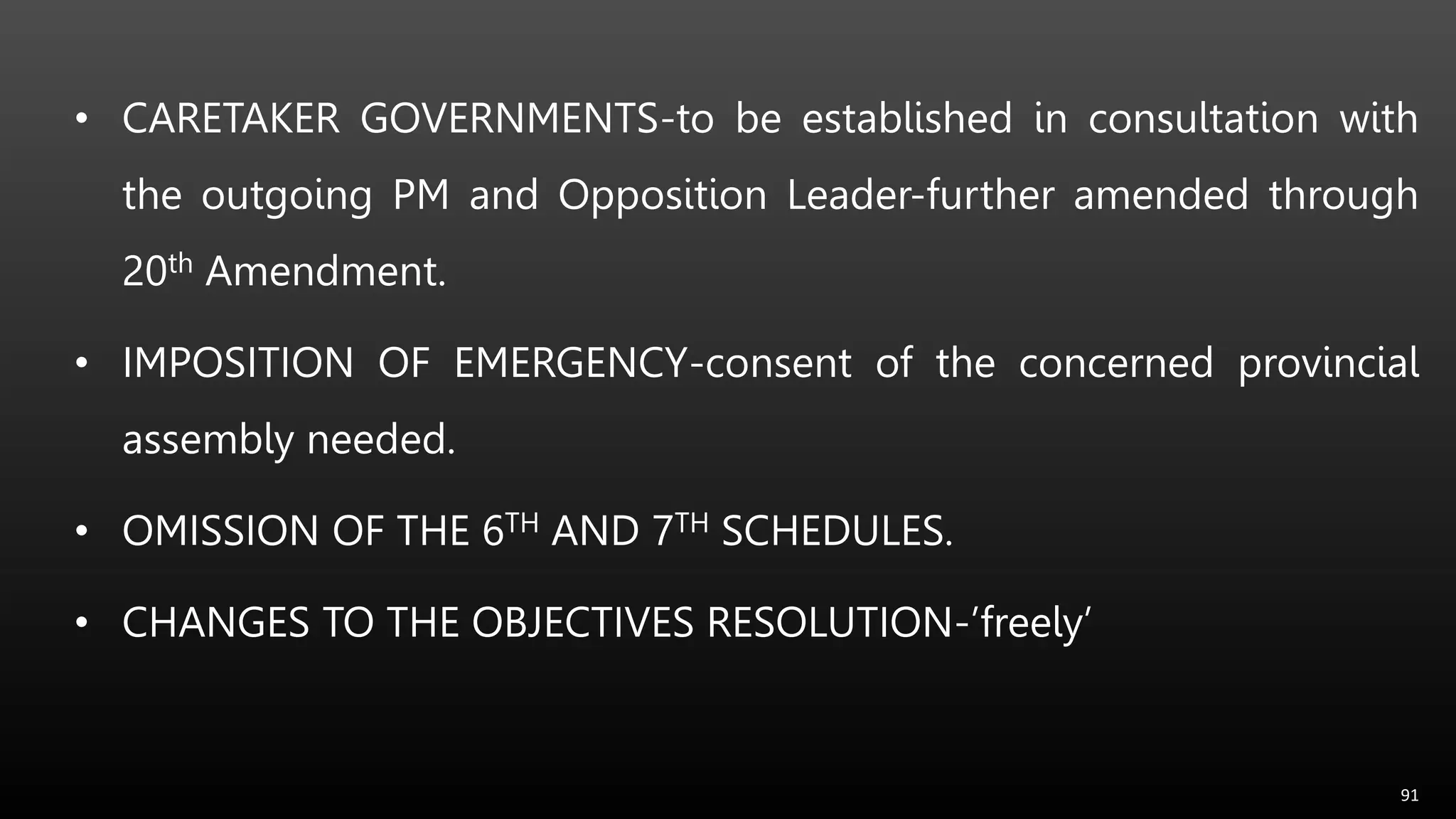 Major Constitutional Amendments in Constitution of Pakistan 1973 | PPTX