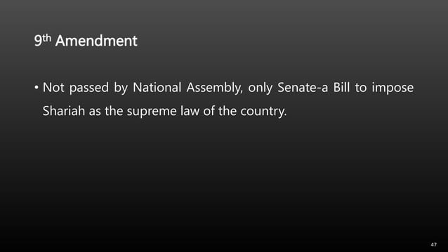 Major Constitutional Amendments in Constitution of Pakistan 1973 | PPTX